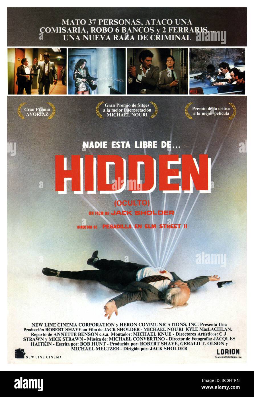 THE HIDDEN (1987), directed by JACK SHOLDER. Credit: NEW LINE CINEMA ...