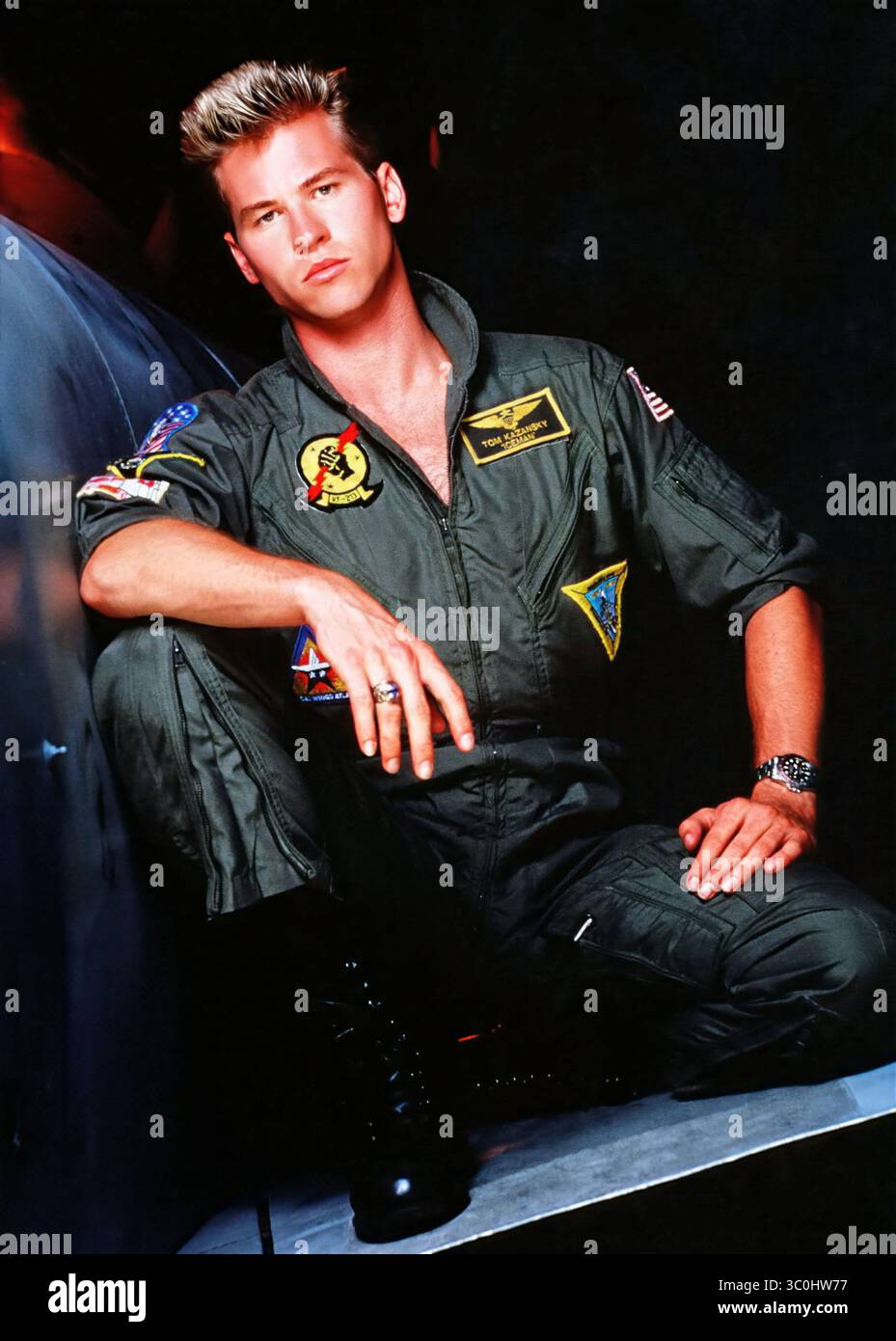 VAL KILMER in TOP GUNS (1986) -Original title: TOP GUN-, directed by ...