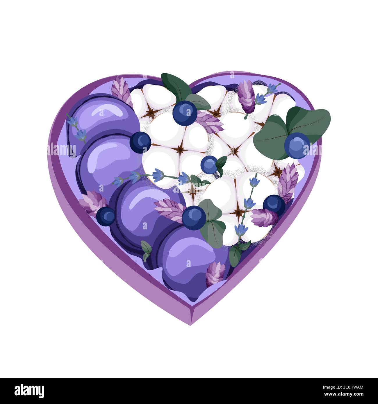 Valentine gift box flowers Stock Vector Images - Alamy