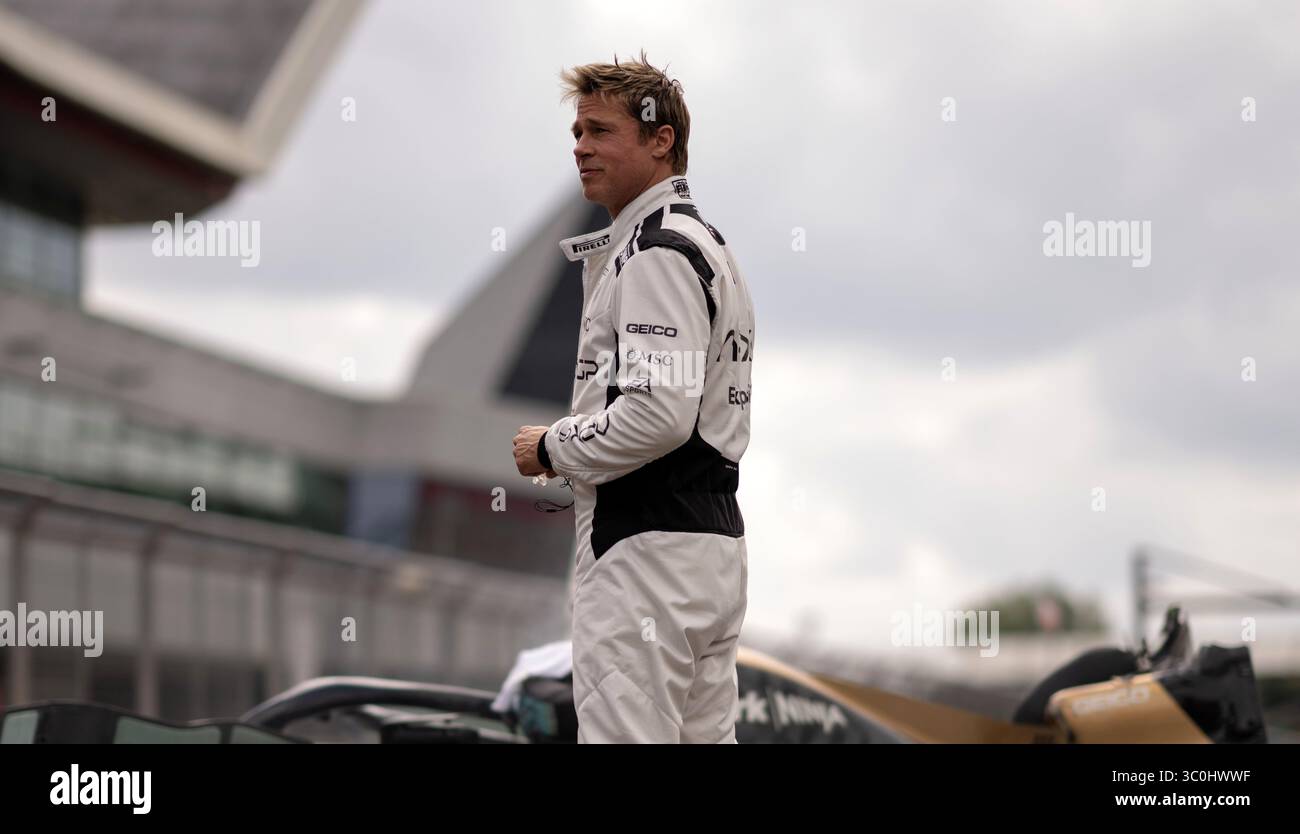 BRAD PITT in F1: THE MOVIE (2025), directed by JOSEPH KOSINSKI. Credit ...