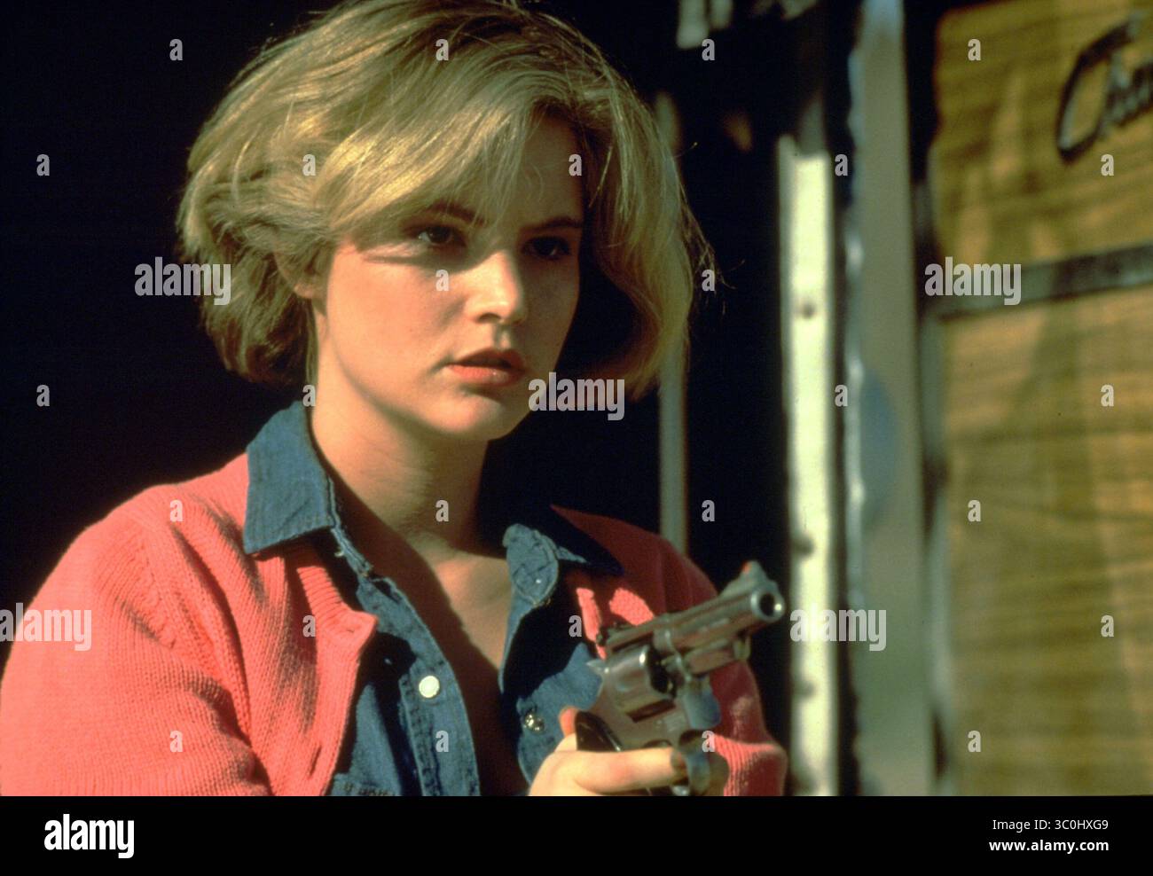 JENNIFER JASON LEIGH in THE HITCHER (1986), directed by ROBERT HARMON ...