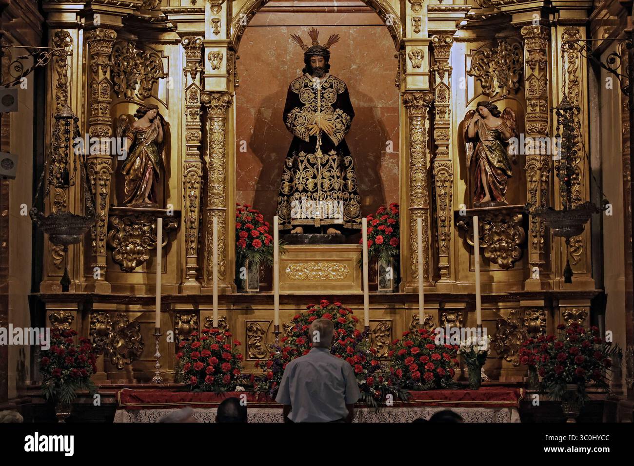 Seville, June 15, 2025. The Virgin of the Macarena in her basilica. In ...