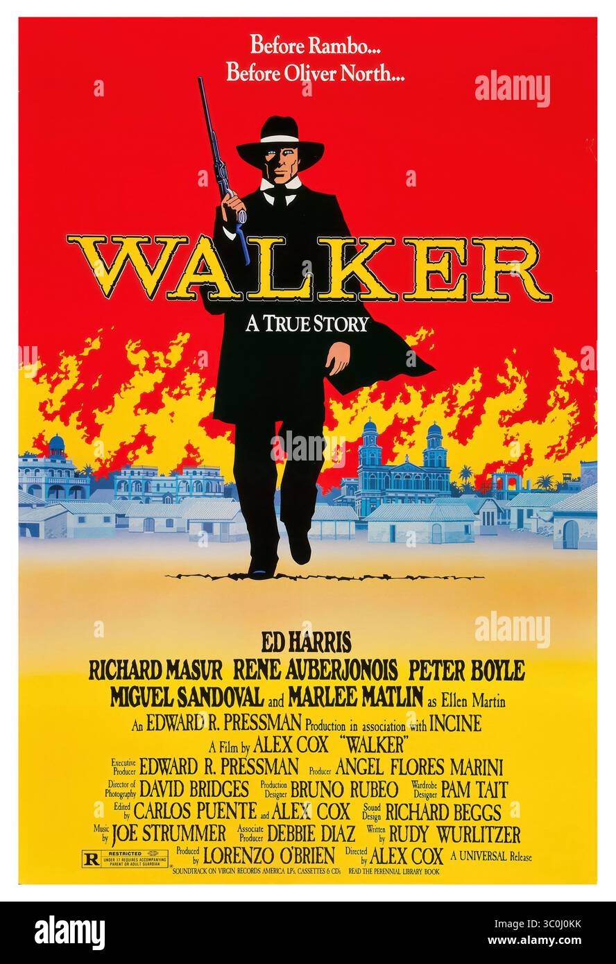WALKER (1987), directed by ALEX COX. Credit: UNIVERSAL/EDWARD PRESSMAN ...