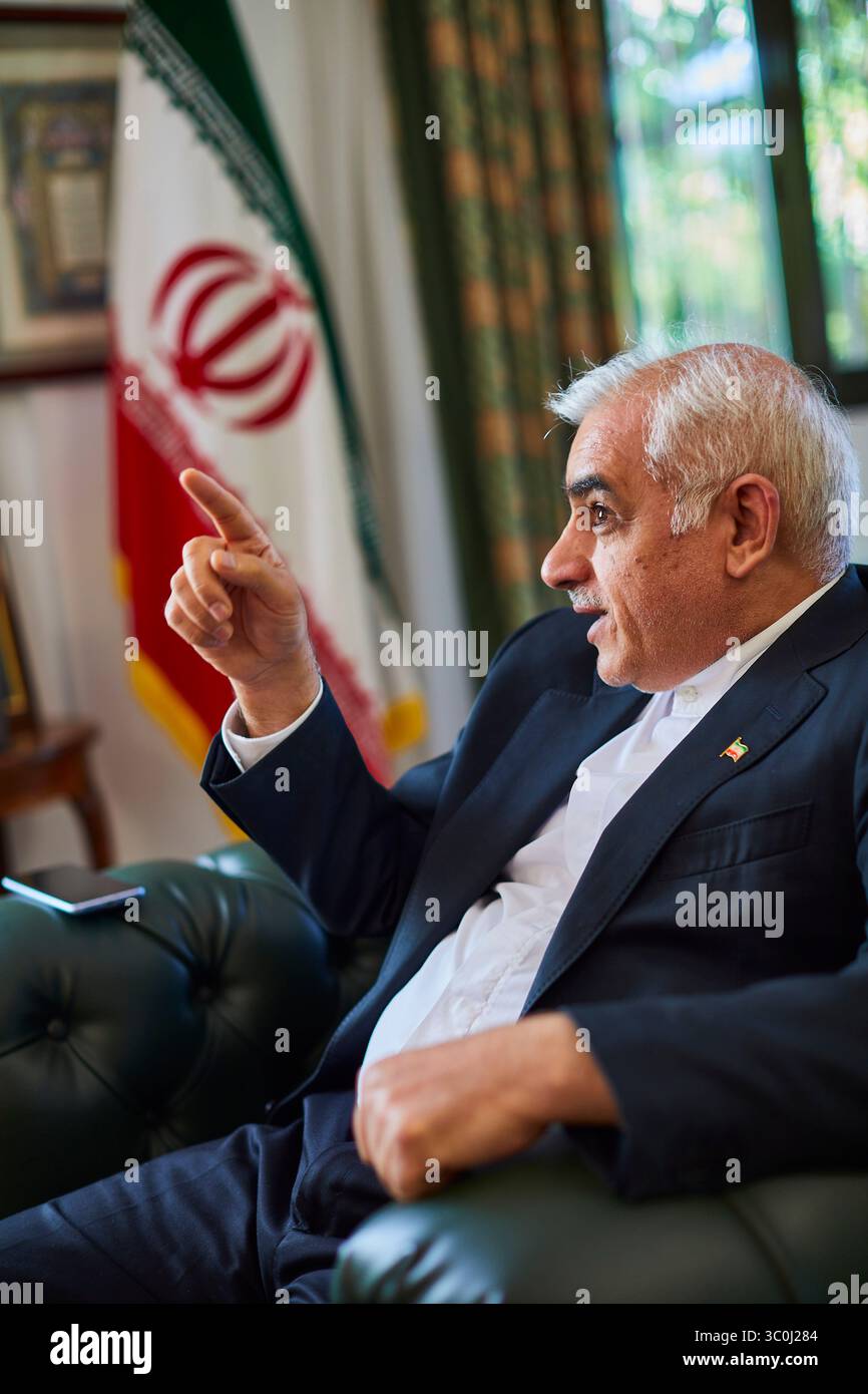 Madrid, June 16, 2025. Embassy of the Islamic Republic of Iran. Posed ...