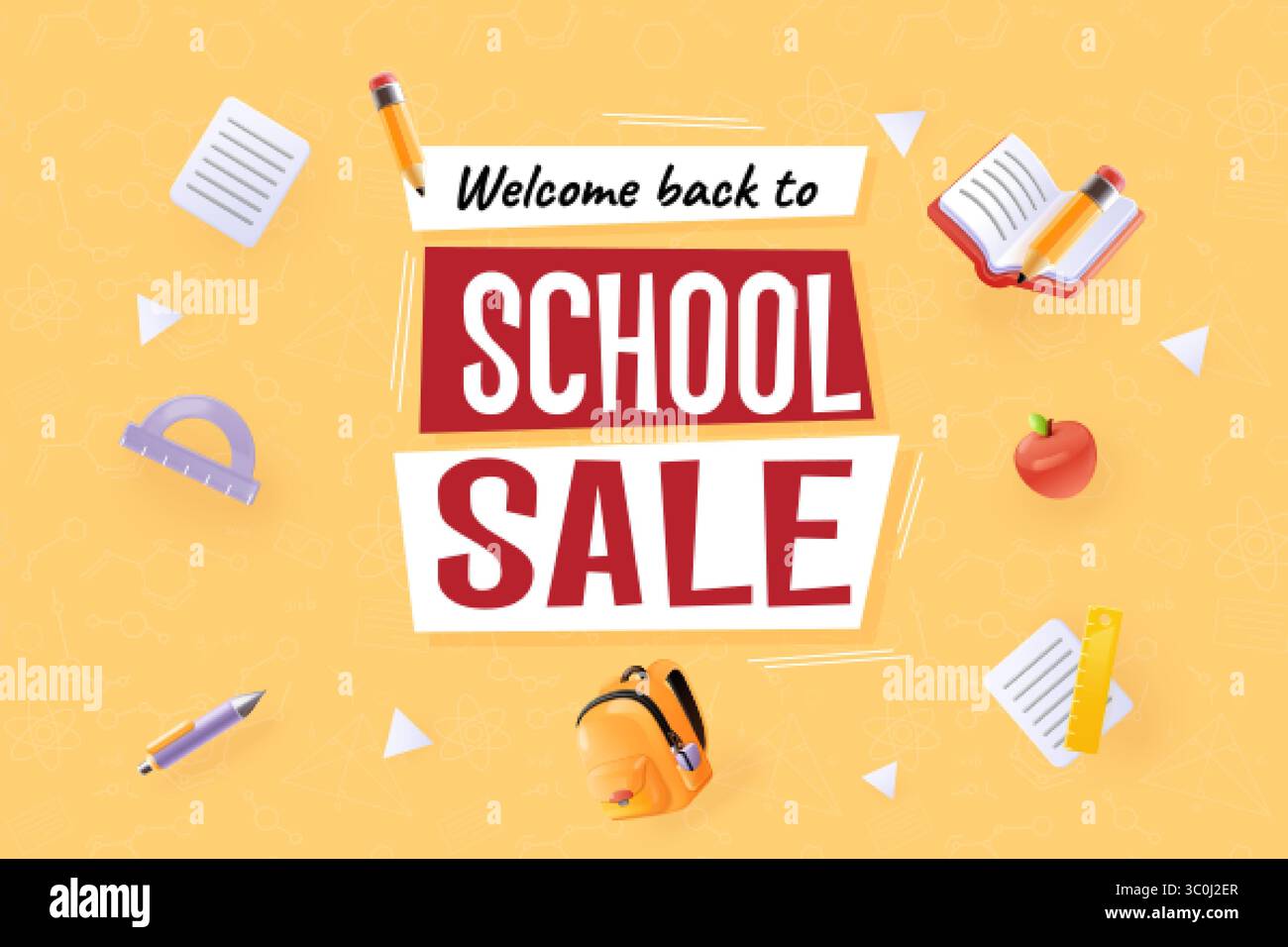 Back to school sale poster. Children student education concept ...