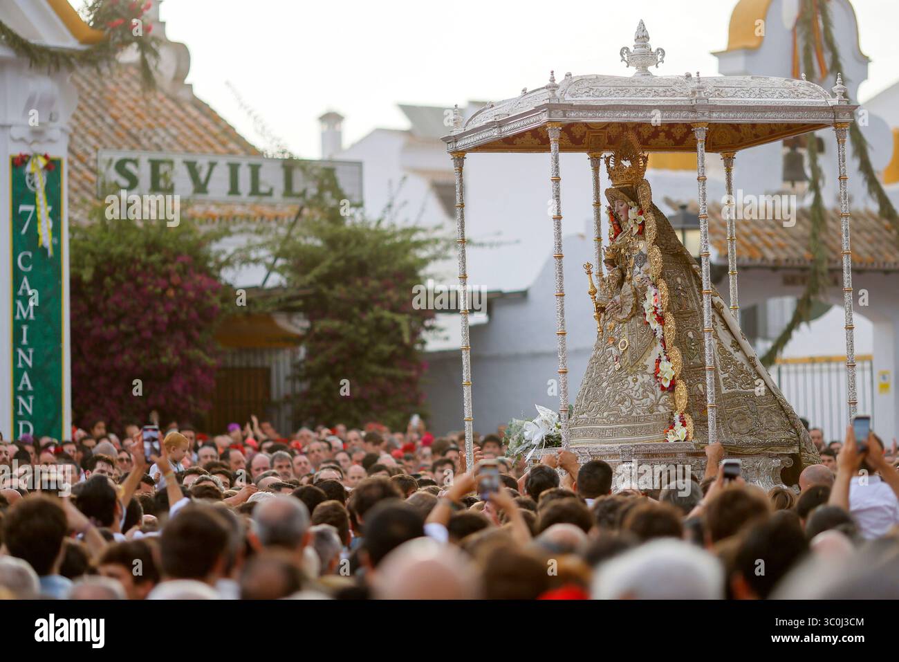 El Rocío (Almonte, Huelva), June 9, 2025. Rosary and procession of the ...