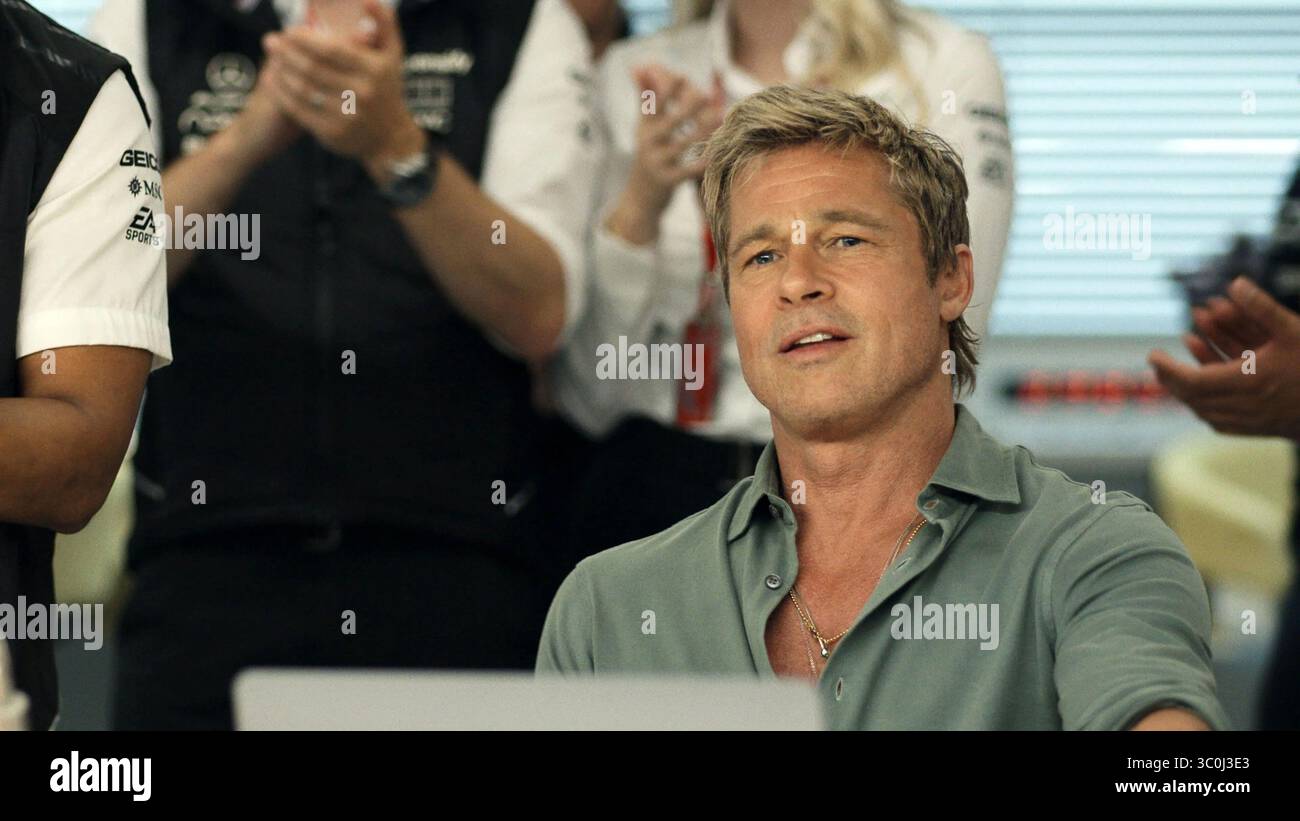 BRAD PITT in F1: THE MOVIE (2025), directed by JOSEPH KOSINSKI. Credit ...