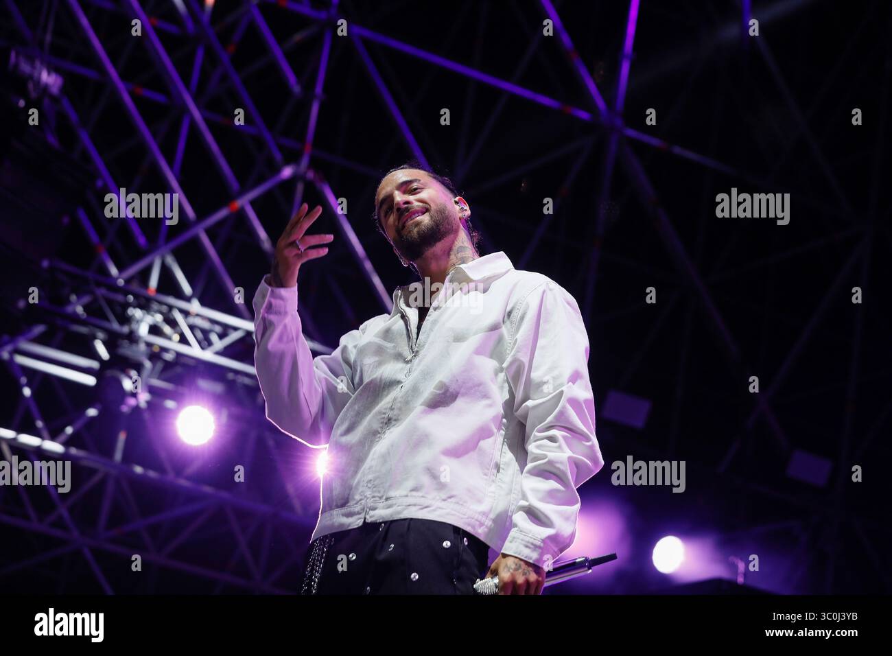 Seville, June 25, 2024. Iconic Fest Seville. Maluma concert in Plaza de ...