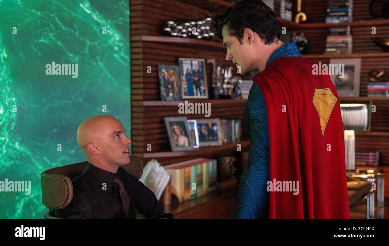 NICHOLAS HOULT and DAVID CORENSWET in SUPERMAN (2025), directed by ...