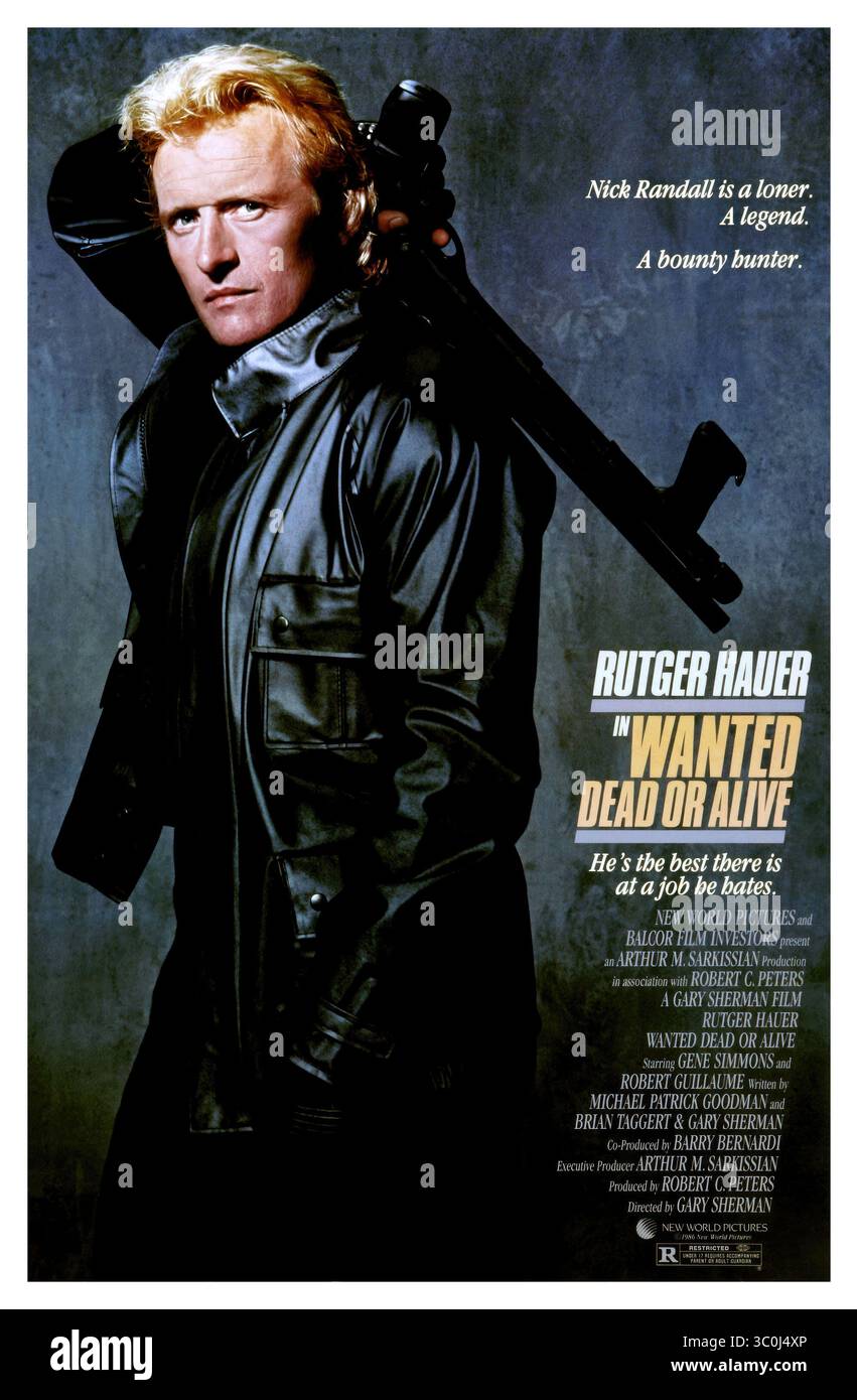 RUTGER HAUER in WANTED: DEAD OR ALIVE (1986), directed by GARY SHERMAN ...