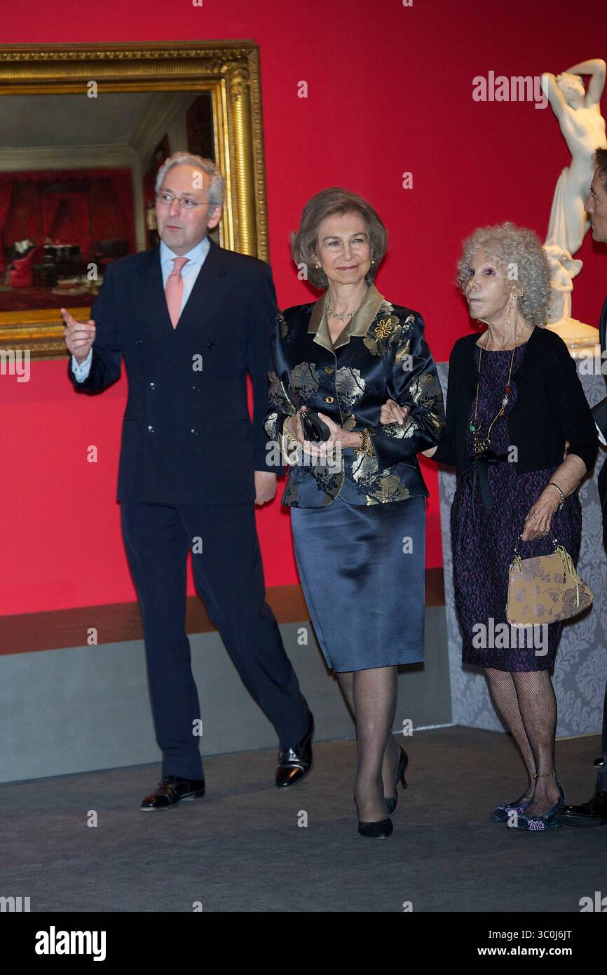 Spanish Queen Sofia, Duchess of Alba, Eugenia Martinez de Irujo and ...