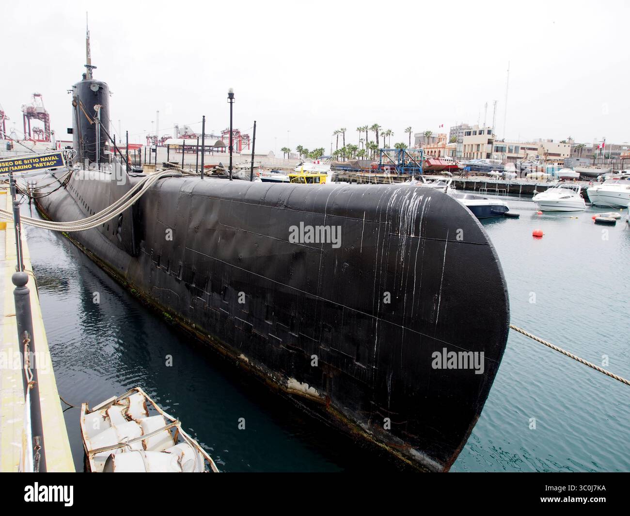 January 7, 2018 - Callao, Lima, Peru - Bow view of the BAP Abtao (SS-42) submarine of the ...