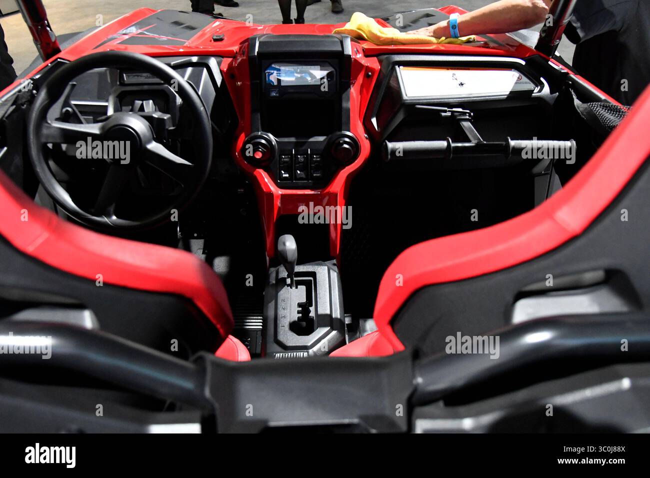 Honda shows their 2 brand new UTV's Talon 1000's on display during the ...