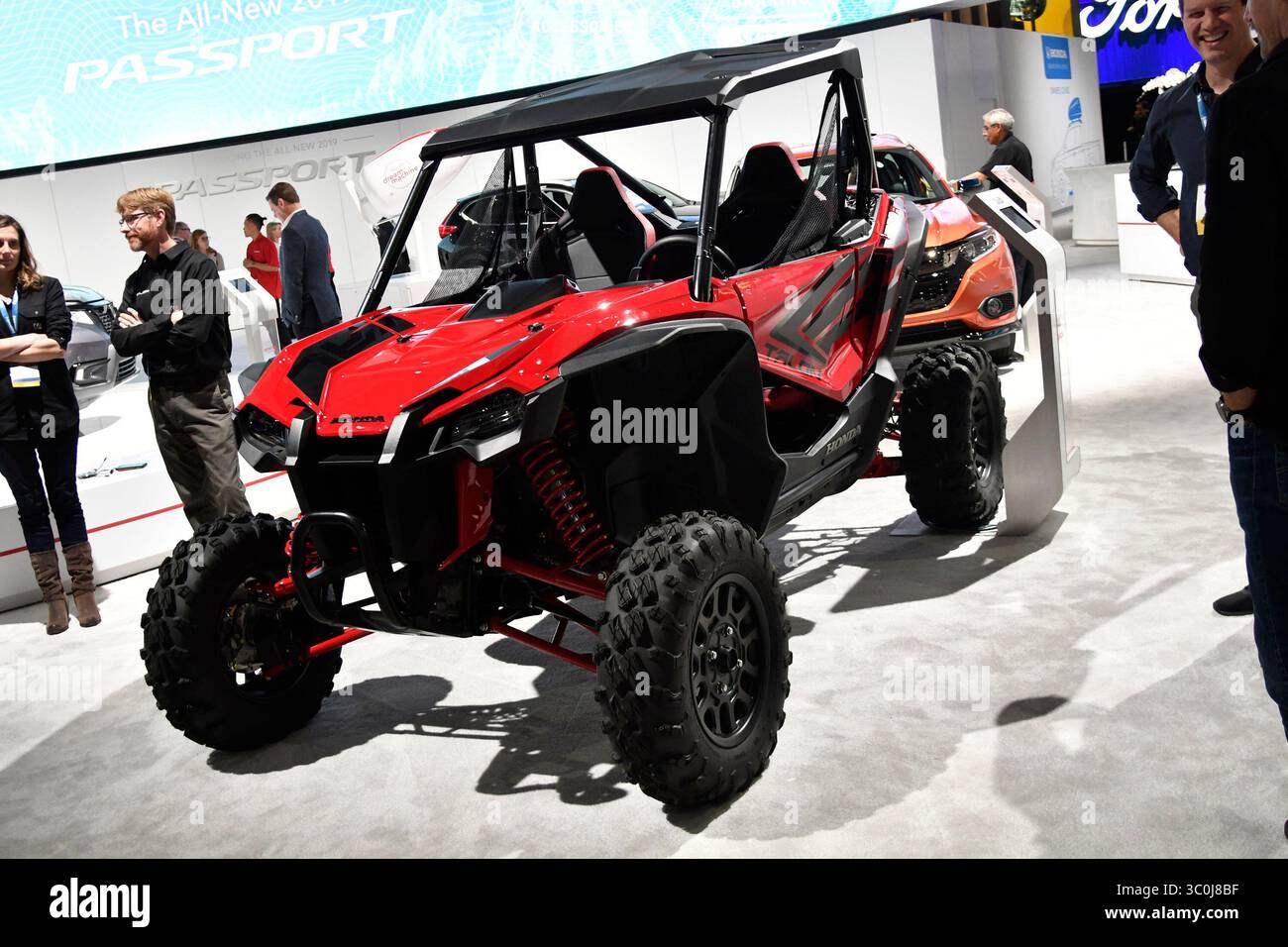 Honda shows their 2 brand new UTV's Talon 1000's on display during the ...
