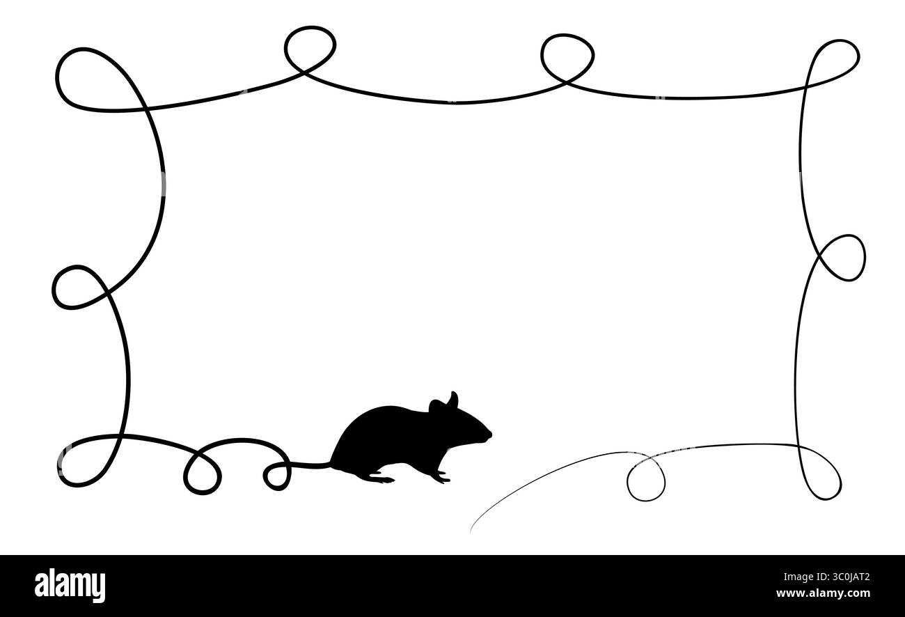 The square frame with the mouse Stock Vector Image & Art - Alamy