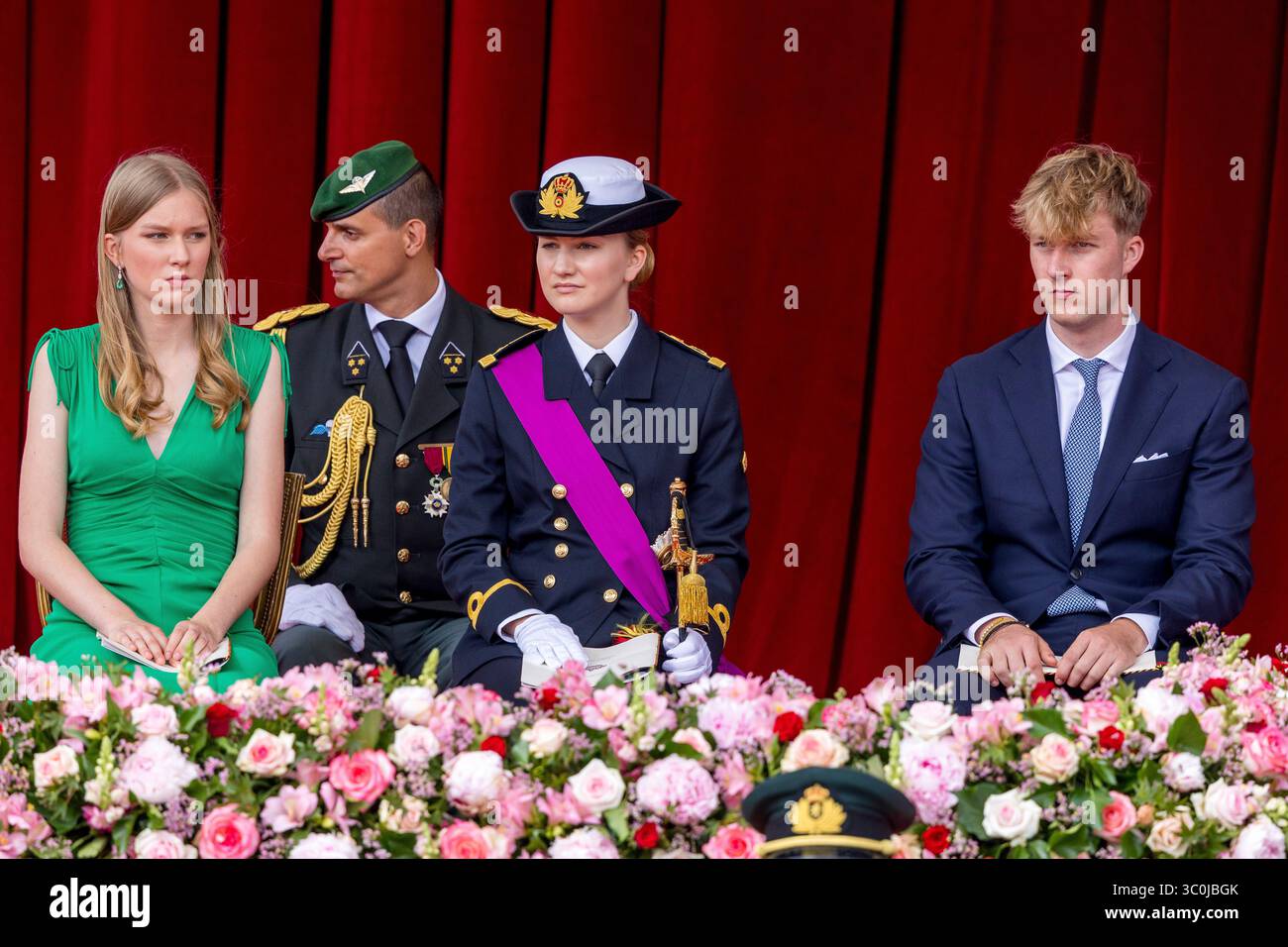 From left, Belgium's Princess Eleonore, Crown Princess Elisabeth, and ...