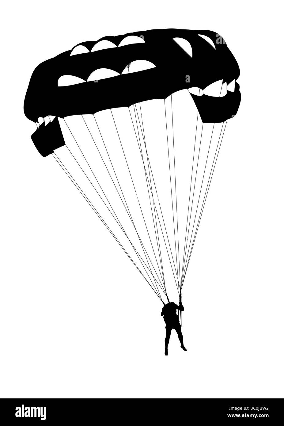 Parachute skydiver flying in Stock Vector Images - Alamy