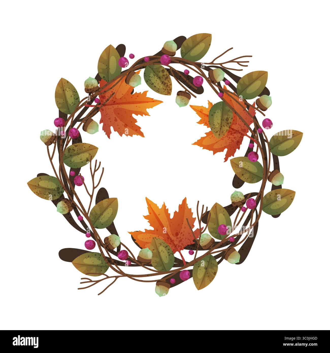Fallen leaves on garden Stock Vector Images - Alamy