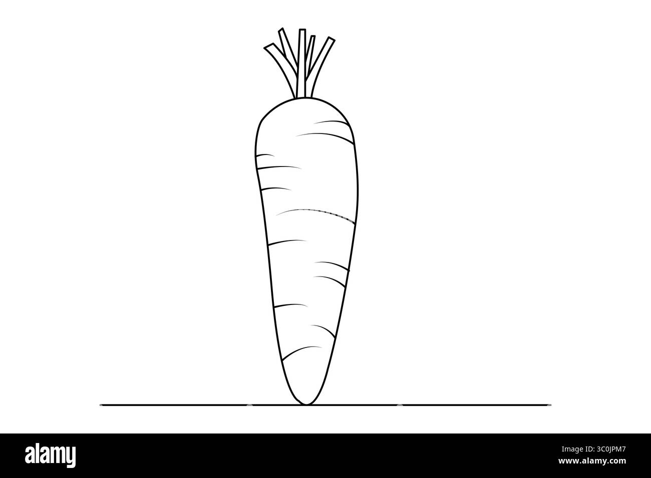 Carrot continuous one line drawing in minimalist style isolated on ...