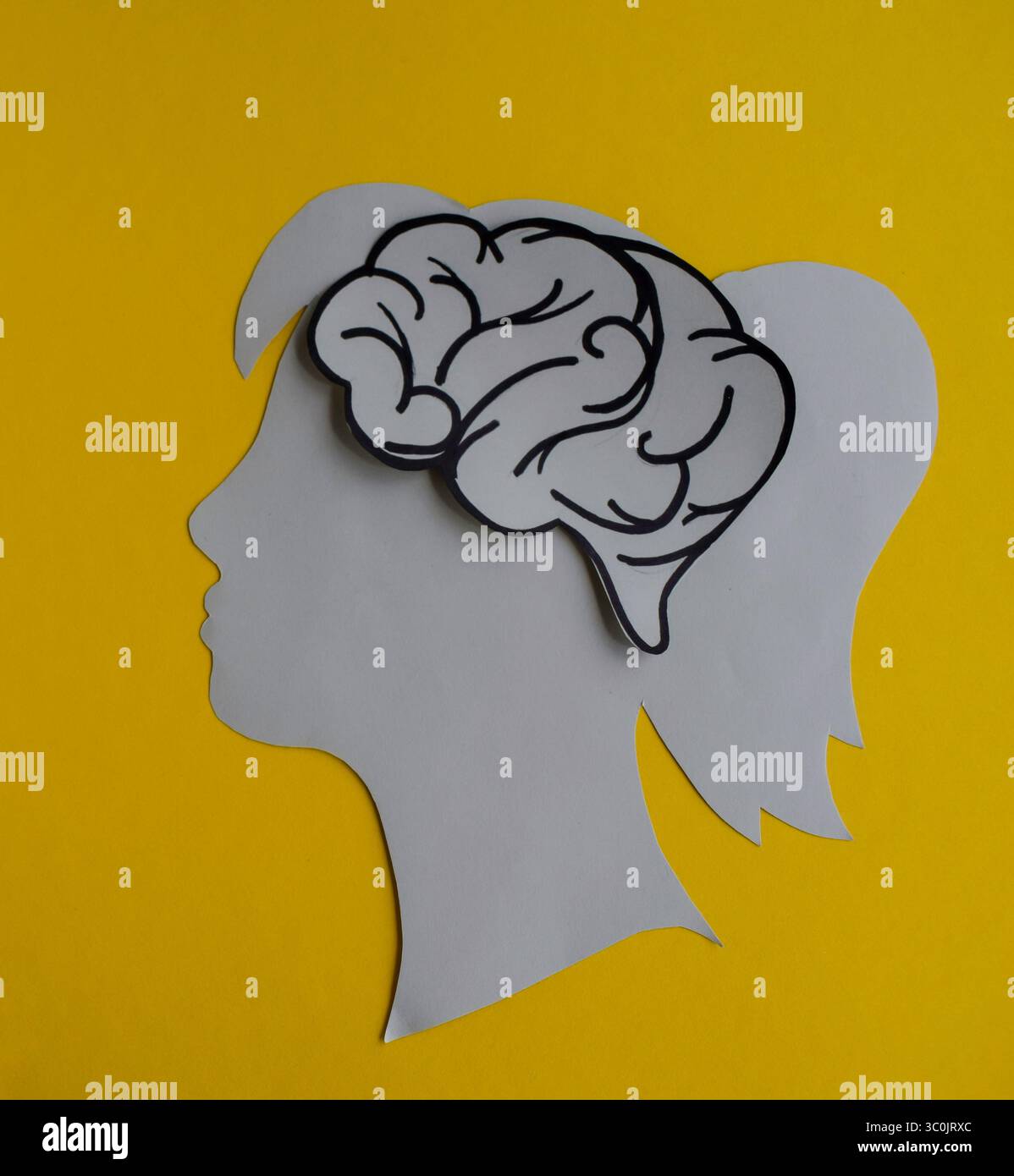 Human brain yellow light hi-res stock photography and images - Alamy