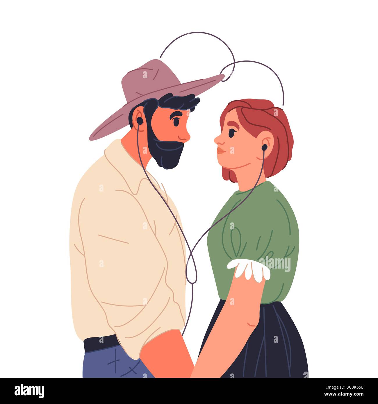 Hold headphones Stock Vector Images - Alamy