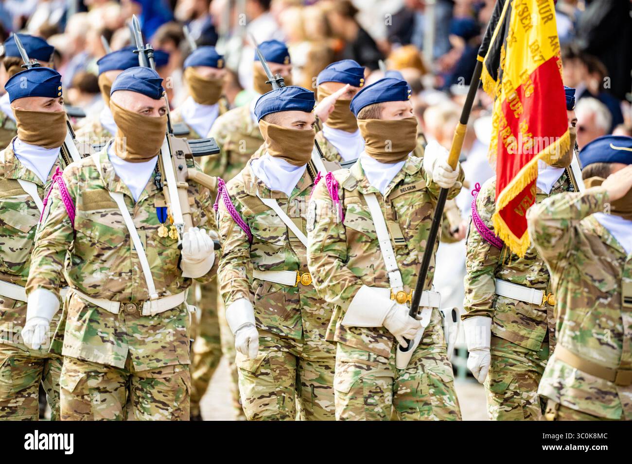 Army and Police attending the Defile during the National Day 2025 ...