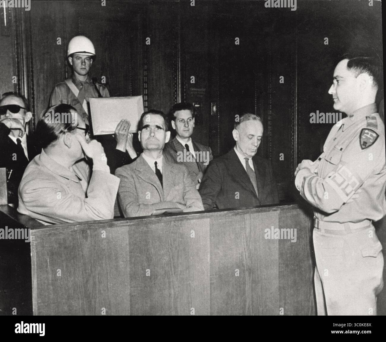 A sitting of the International War Crimes Tribunal. In the dock (first ...