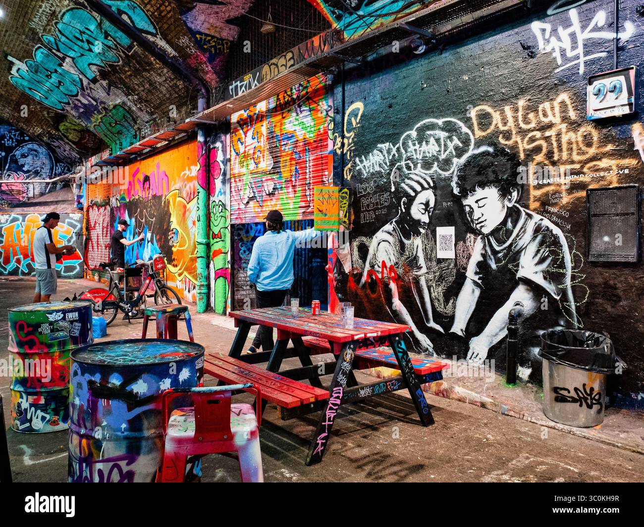 Murals and graffiti art at Leake Street, also known as Graffiti Tunnel ...