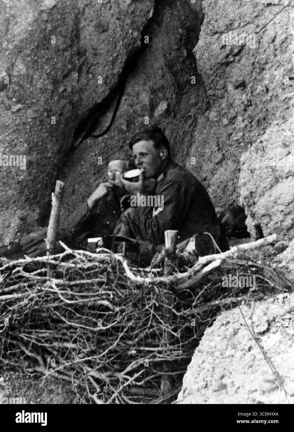 Two german soldiers eating hi-res stock photography and images - Alamy