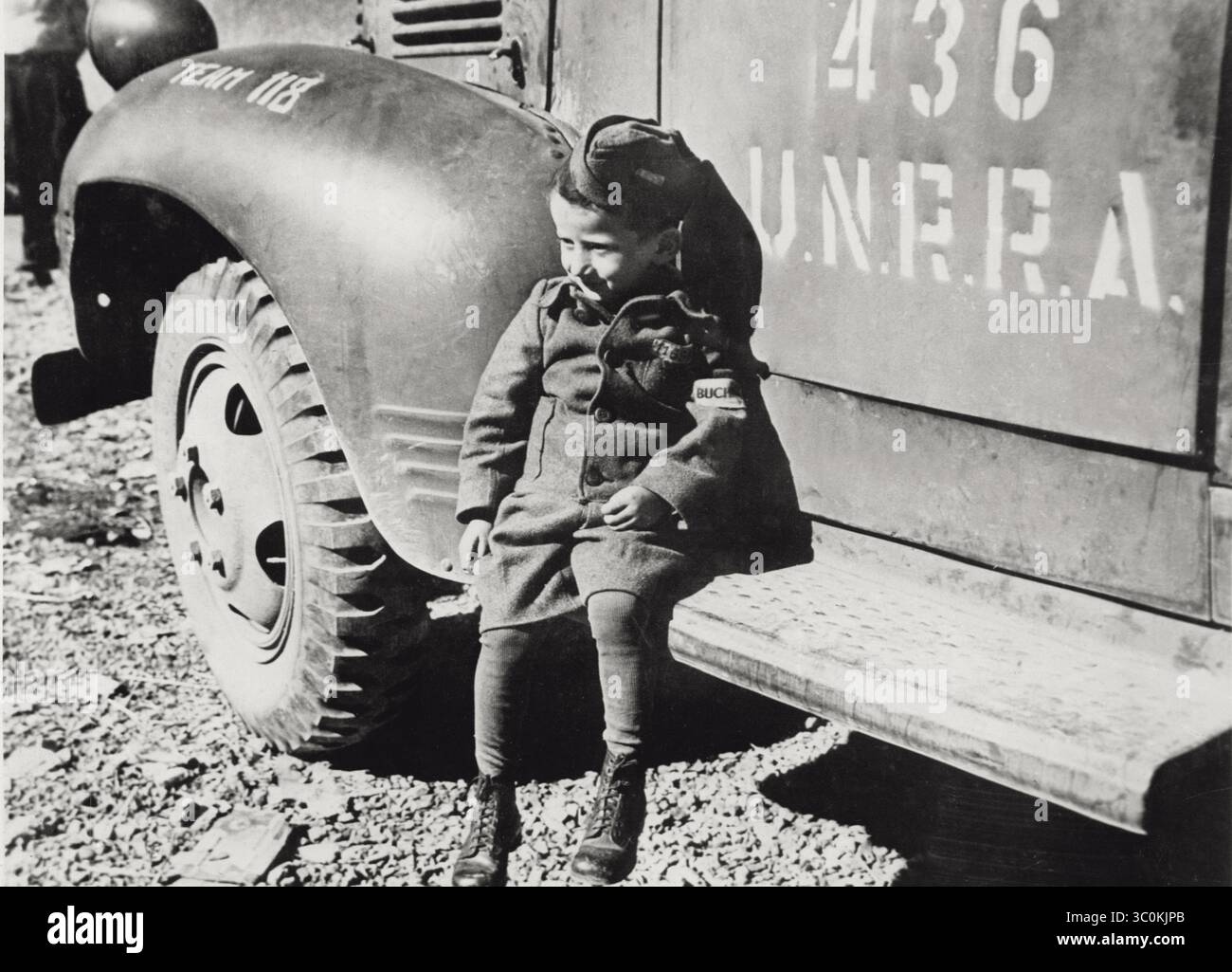 Close up of a child boy who survived the concentration camp in ...