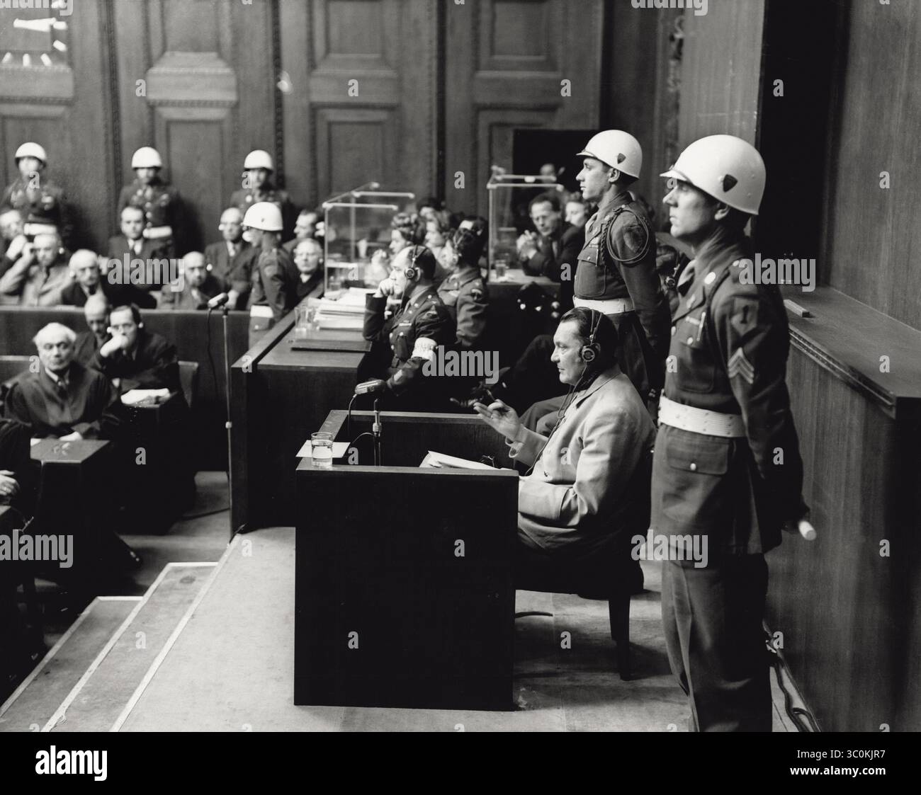 The former Marshal Herman Goering, from the dock, makes his defence ...