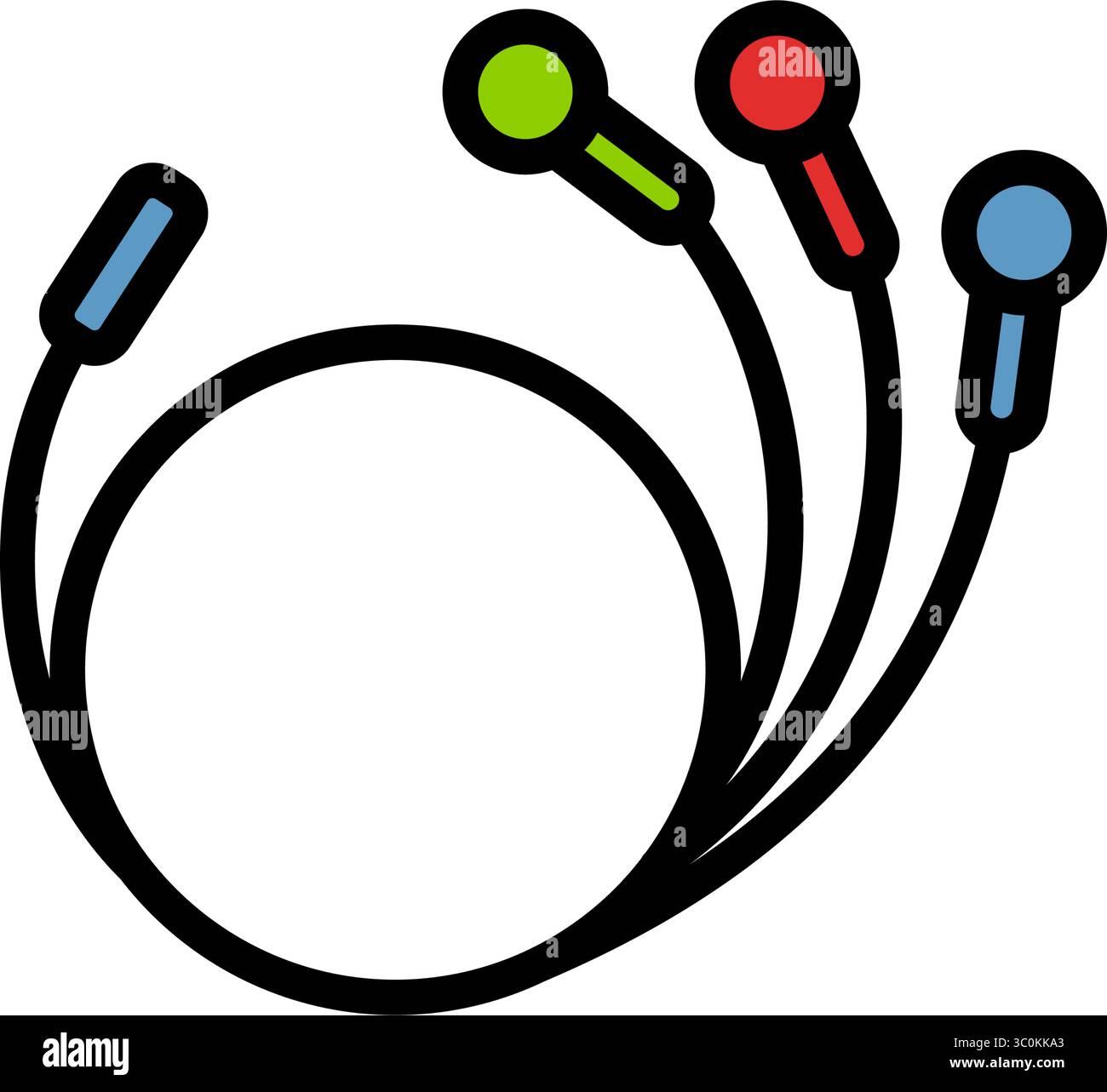 Holter ECG System Cable. EKG Snap wire for Holter Monitor. Electronic ...