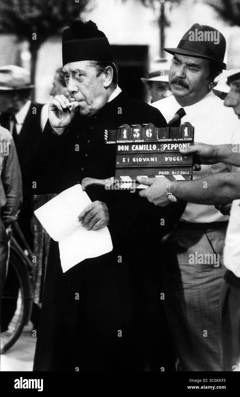 The French actor and director Fernandel and the Italian actor Gino ...
