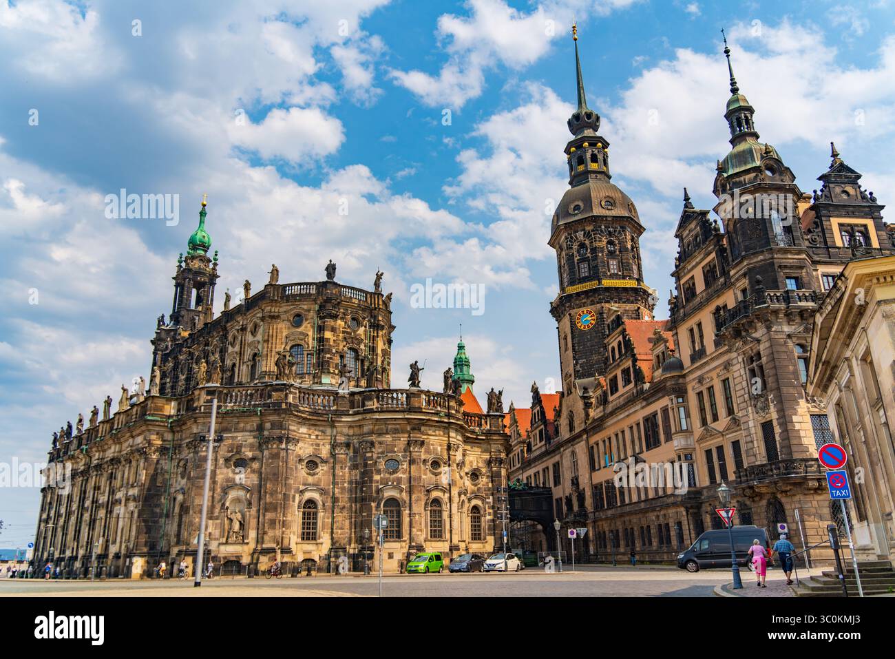 Dresden Castle and Cathedral of the Holy Trinity in Dresden, Germany ...