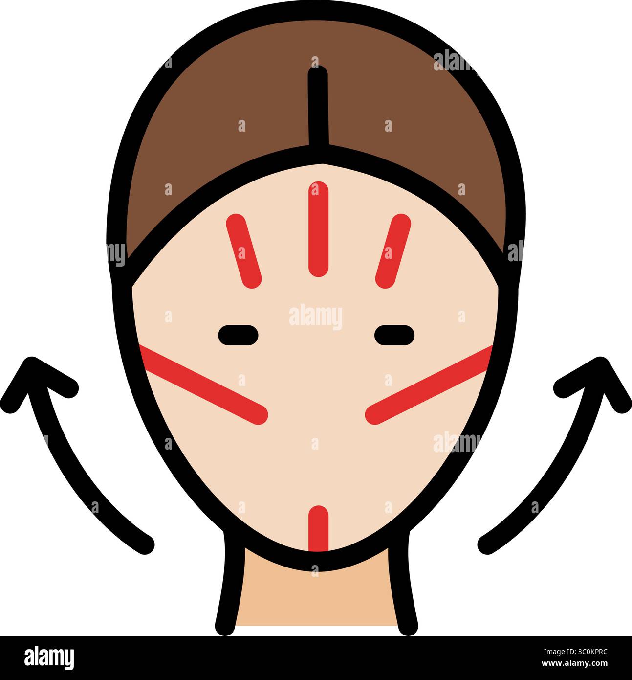 Woman stretching skin face Stock Vector Images - Alamy