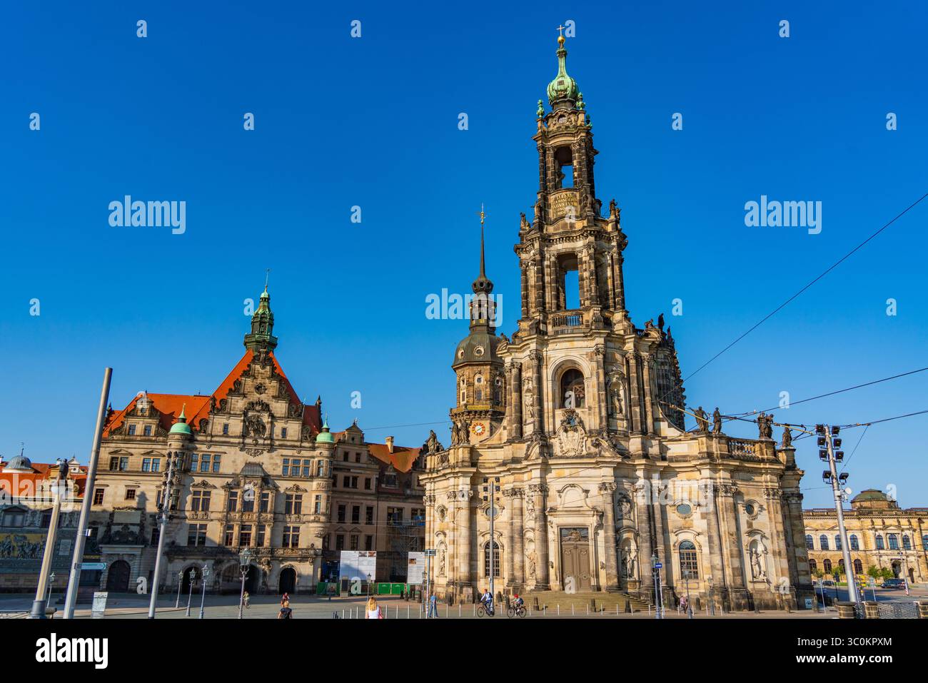 Cathedral of the Holy Trinity and George Gate in Dresden, Germany Stock ...