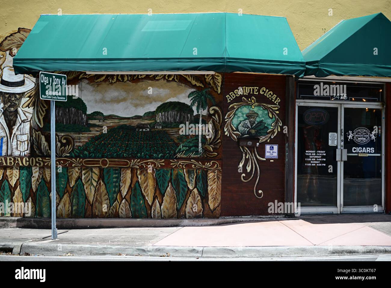 General view outside Absolute Cigar, a cigar shop, located in the Cuban ...