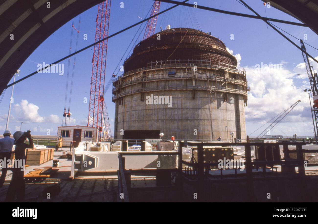Bay City Texas, USA: Construction at the South Texas Nuclear Project ...
