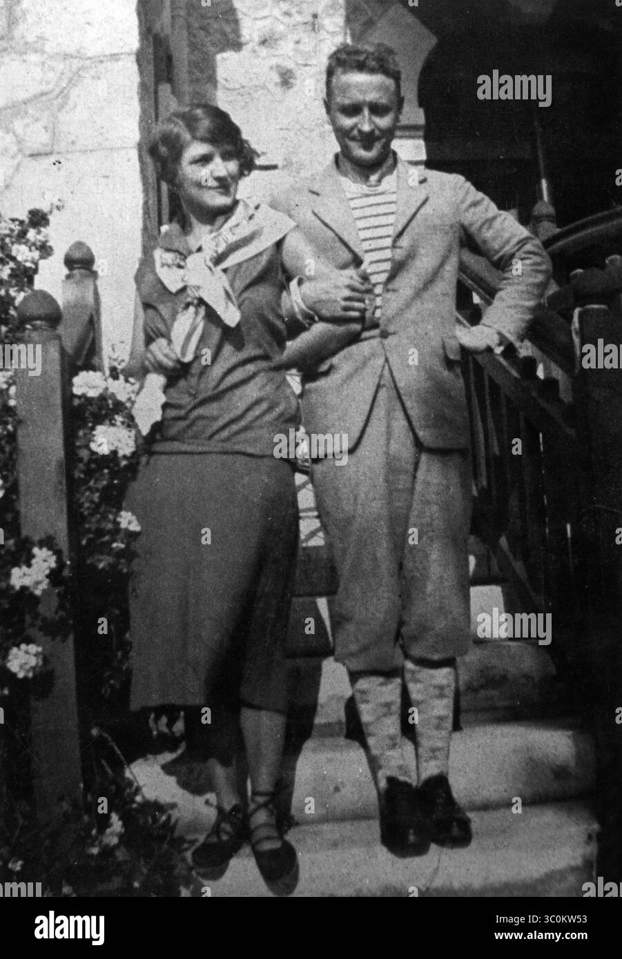 The American writer Francis Scott Fitzgerald and his wife Zelda Sayre ...