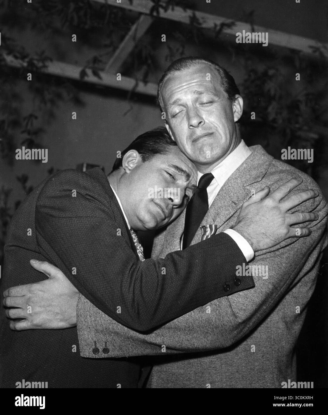 The Italian actors Ugo Tognazzi and Raimondo Vianello acting in the TV ...