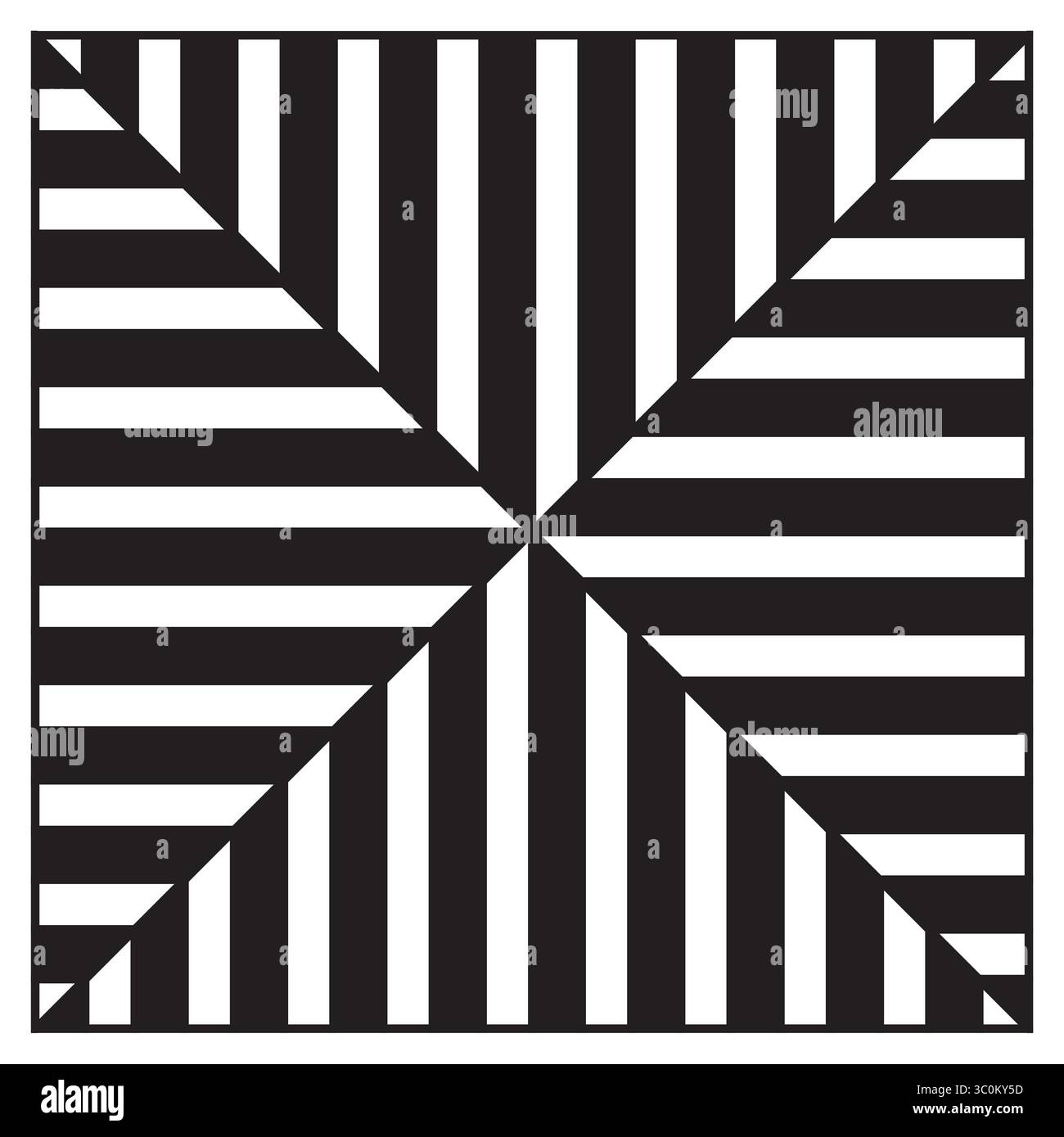 vector illustration of abstract black and white line pattern, seamless ...