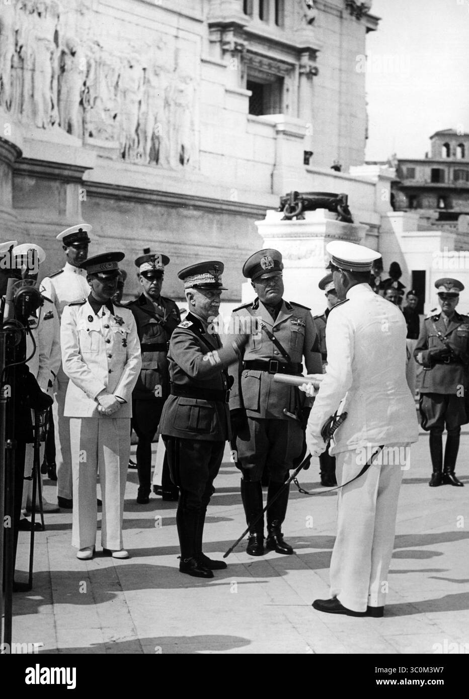 King Victor Emmanuel III of Savoy and the Italian head of the ...