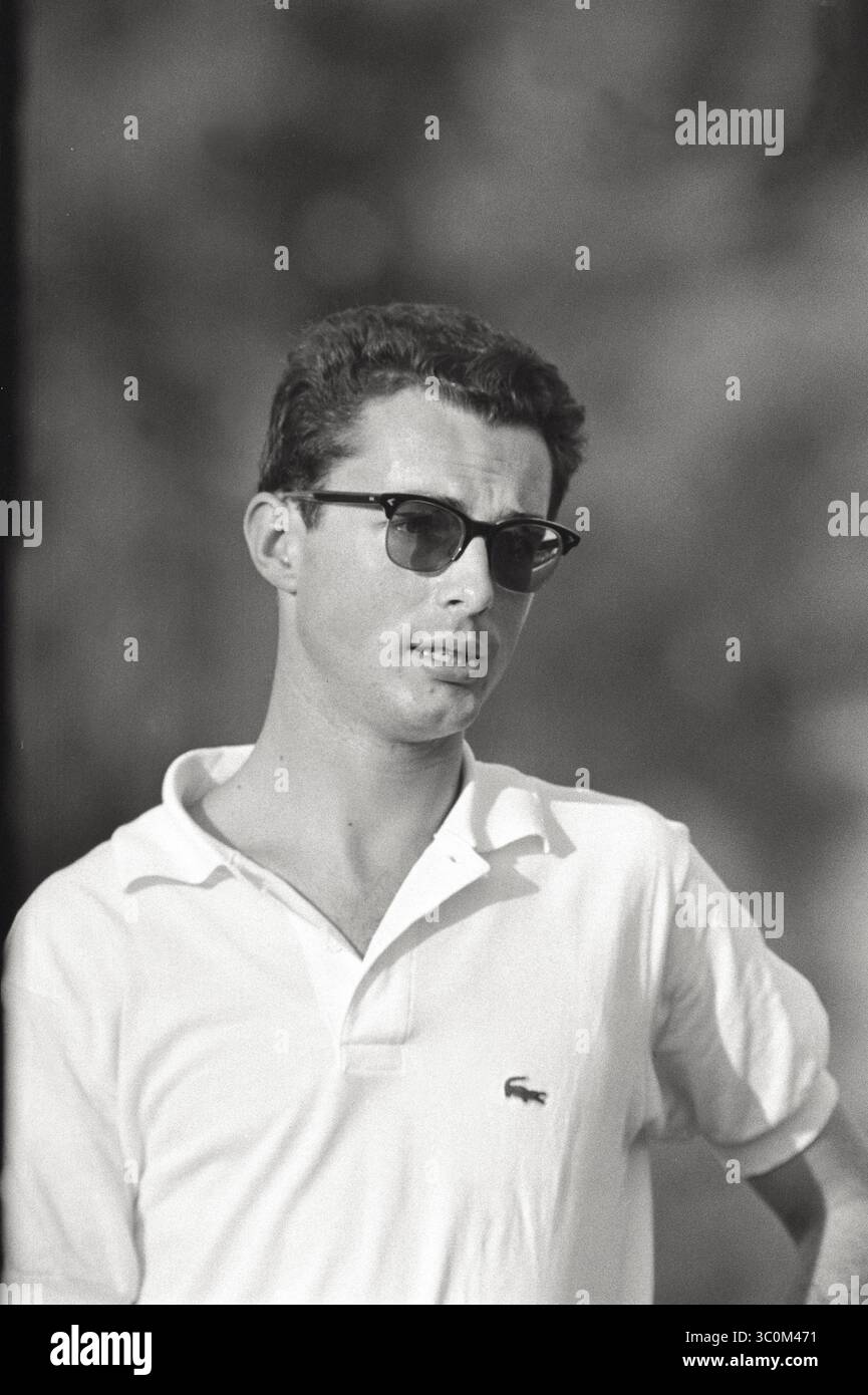 Italian sprinter Livio Berruti wearing sunglasses at the Rome Olympic ...