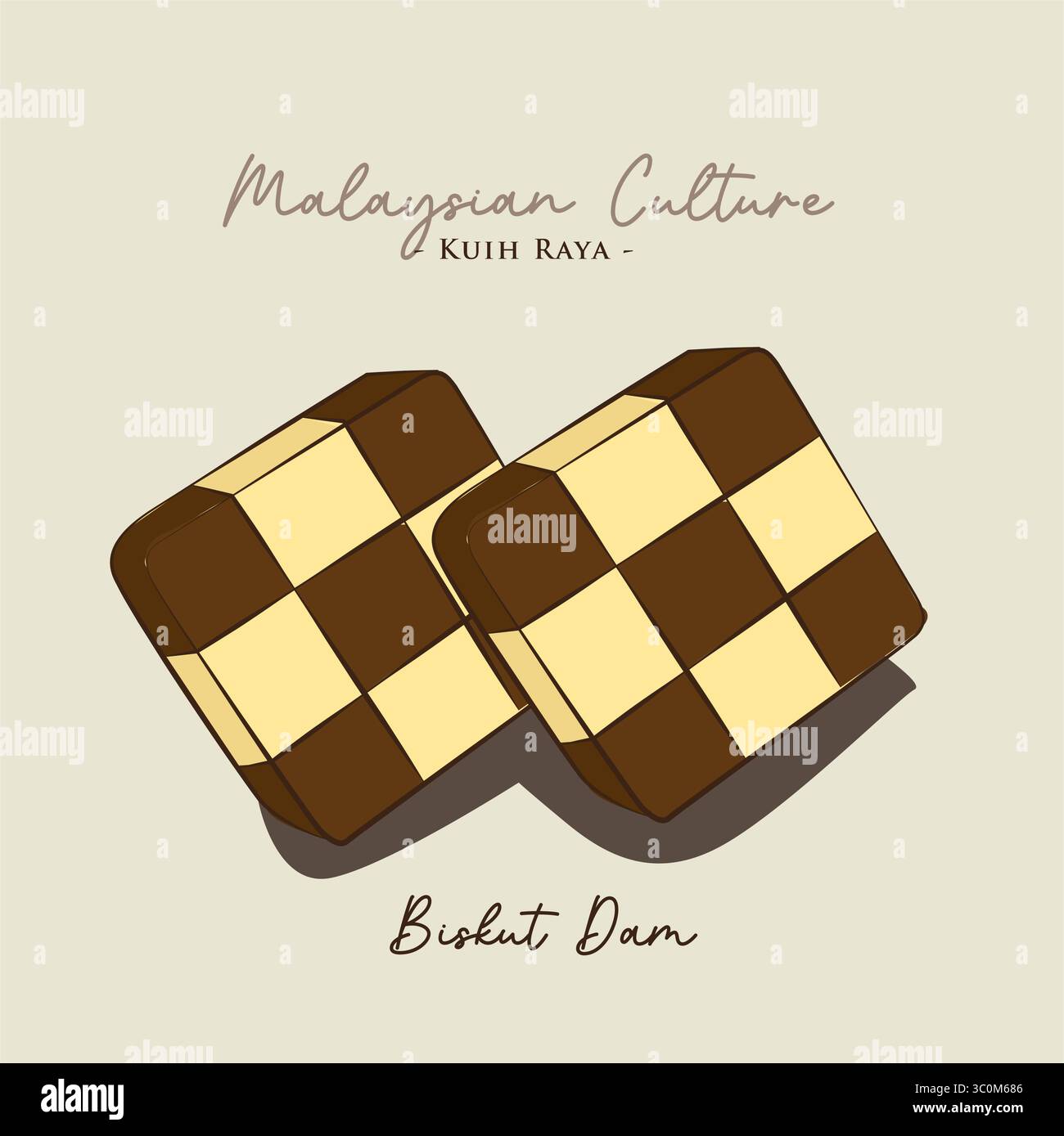 Vector illustration of famous Malaysian traditional Eid festive dessert ...