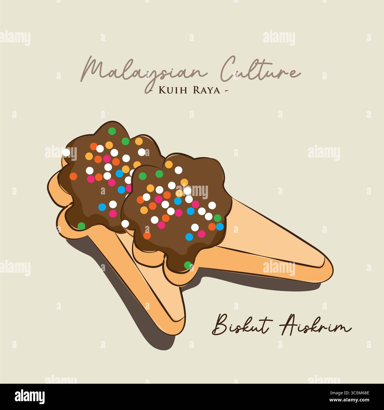 Vector illustration of famous Malaysian traditional Eid festive dessert ...