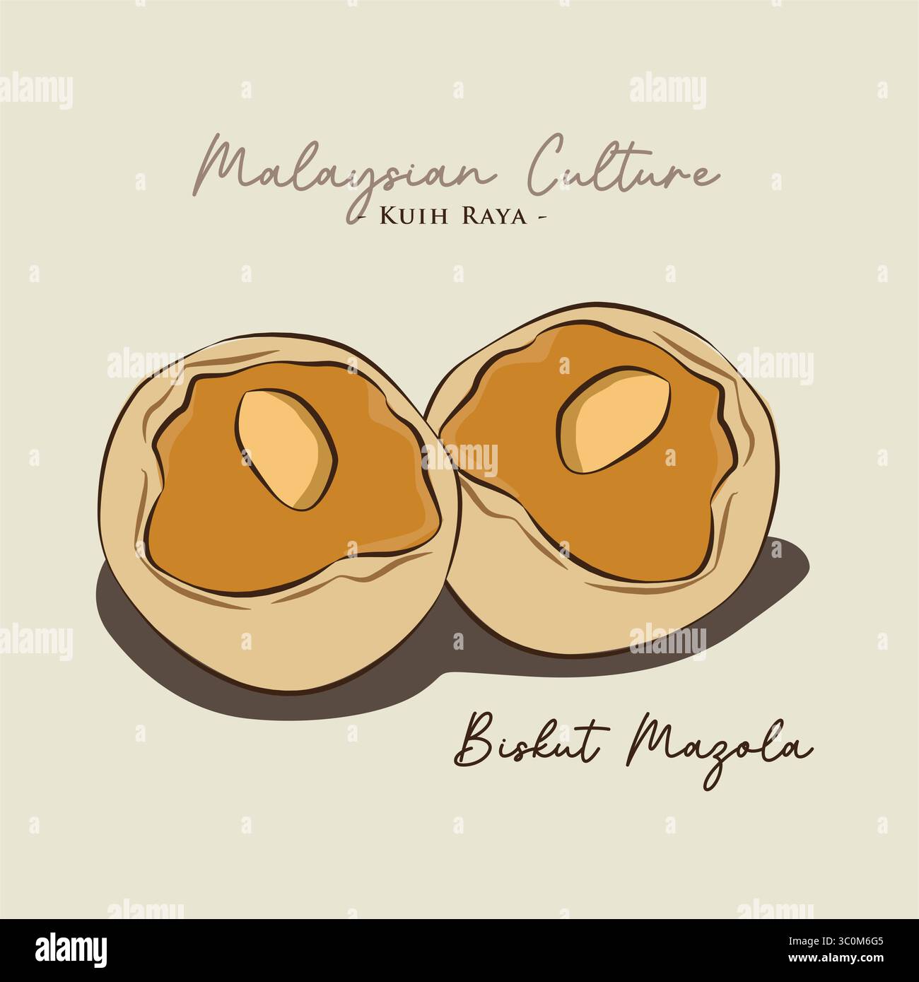 Vector illustration of famous Malaysian traditional Eid festive dessert ...
