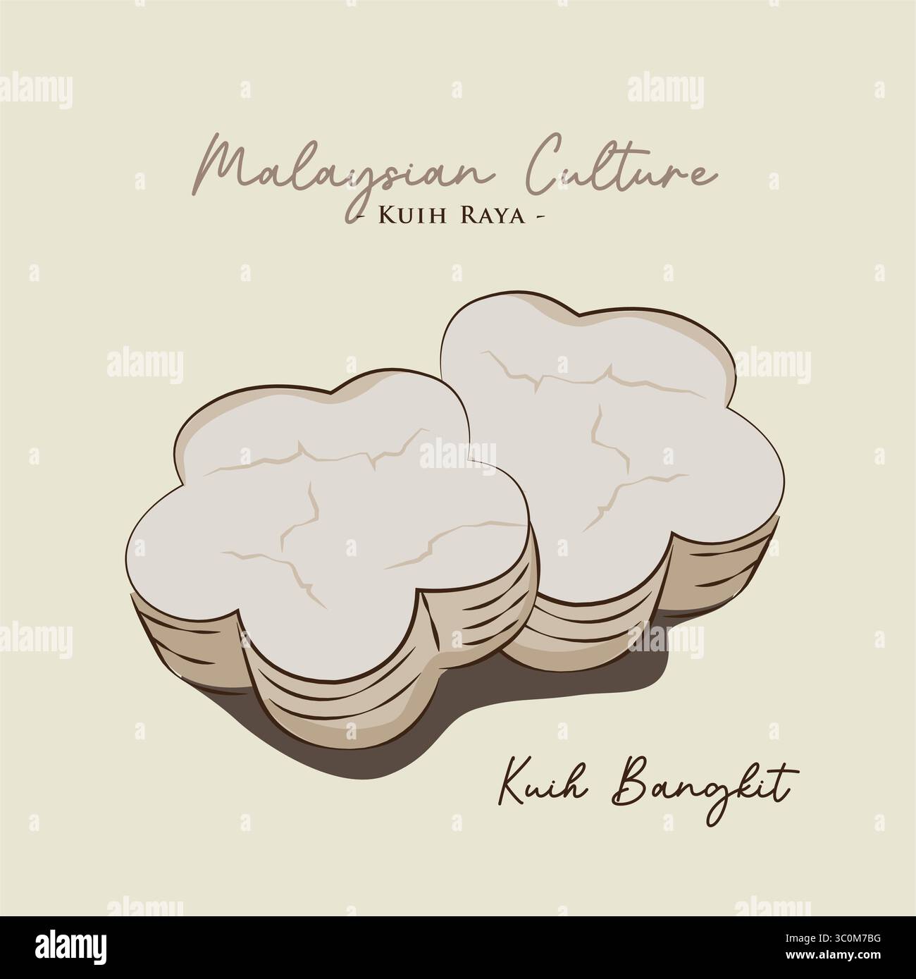 Vector illustration of famous Malaysian traditional Eid festive dessert ...