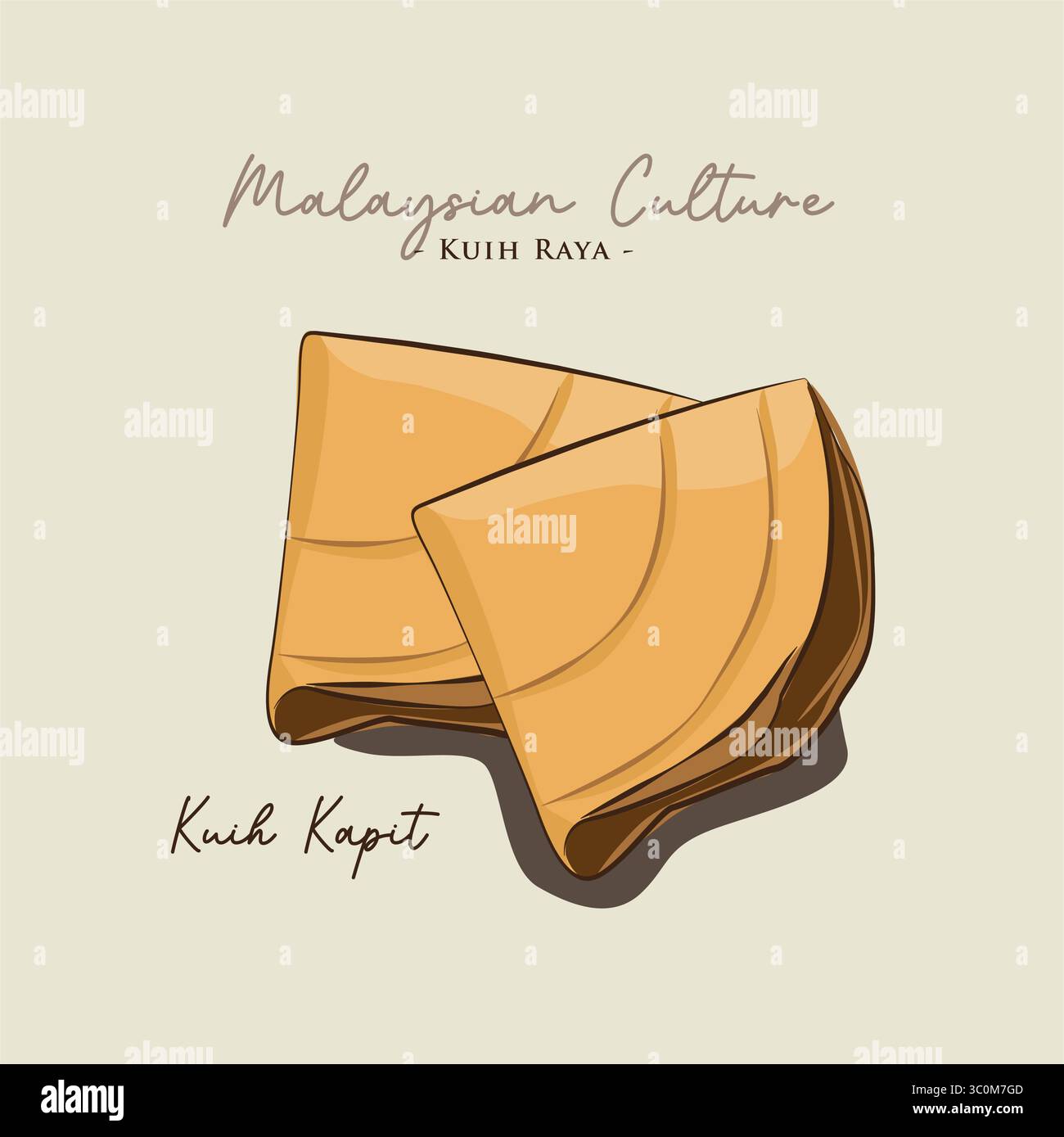 Vector illustration of famous Malaysian traditional Eid festive dessert ...