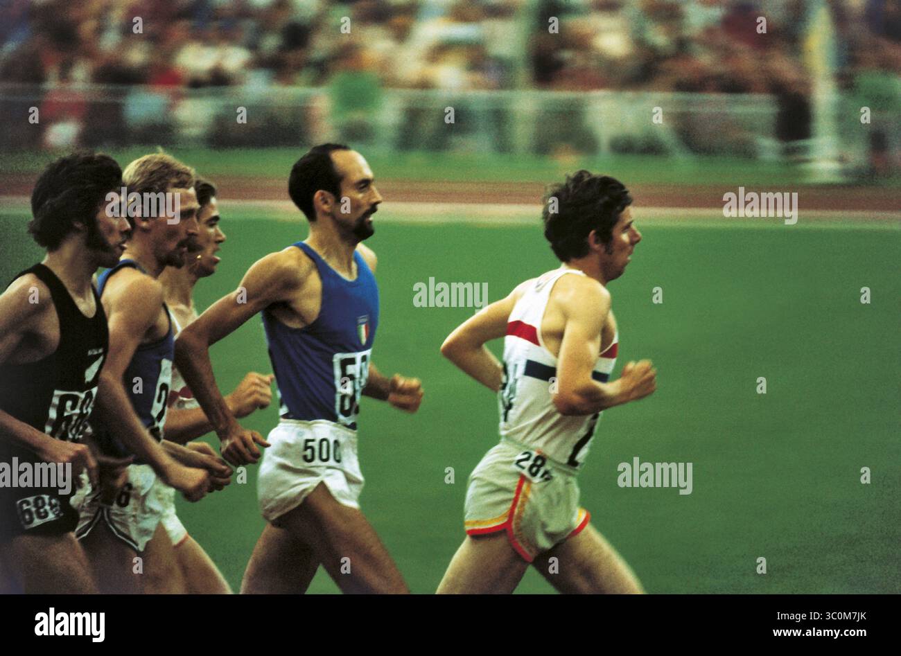The Italian middle-distance runner Franco Arese competing in the ...