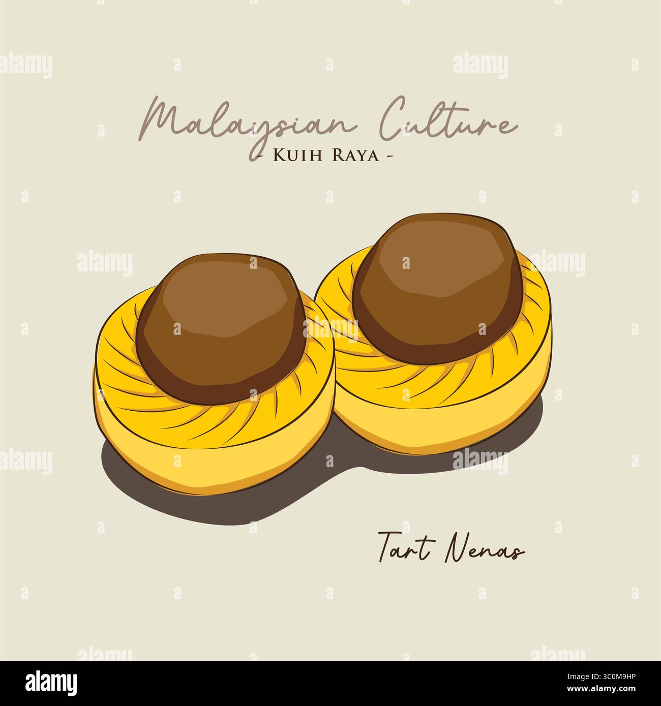 Vector illustration of famous Malaysian traditional Eid festive dessert ...